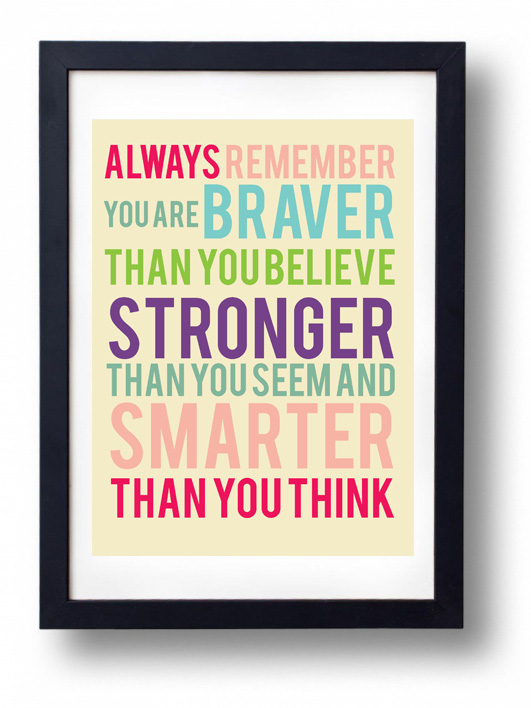 You Are Brave- Inspirational Quote- on Luulla